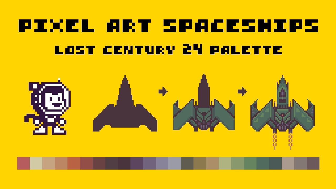 Pixel Art Spaceships | LostCentury24 Palette