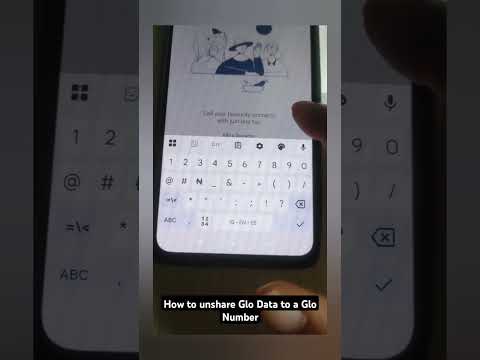 How unshare your data to a Glo Number