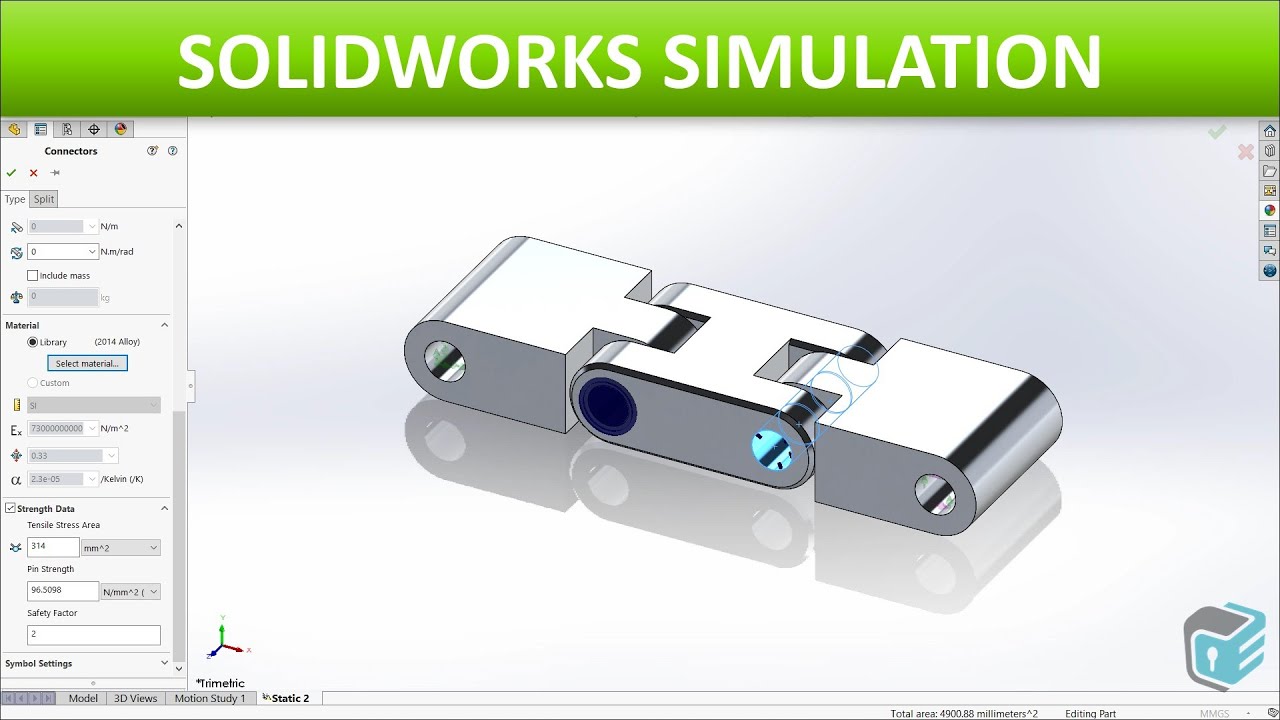 SOLIDWORKS Simulation  - Pin Connector