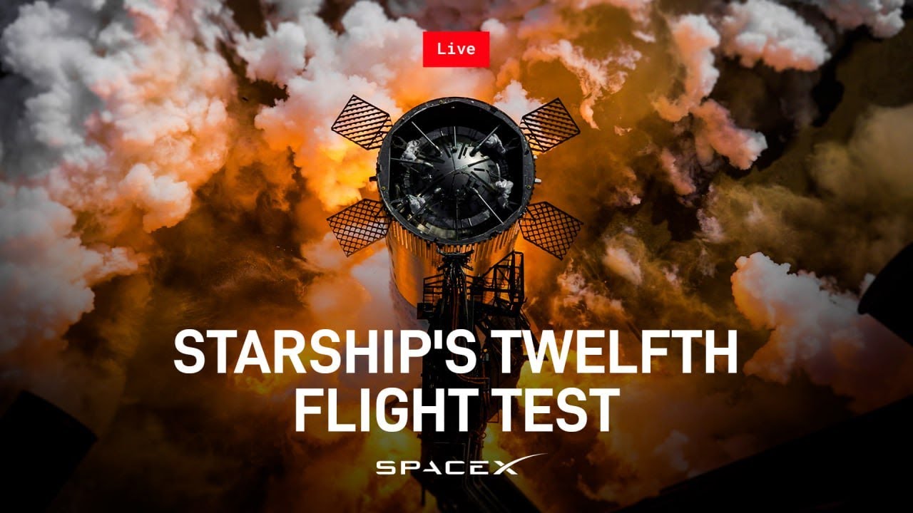 Starship Flight Test 12 SpaceX Broadcast. Starship Live Updates.
