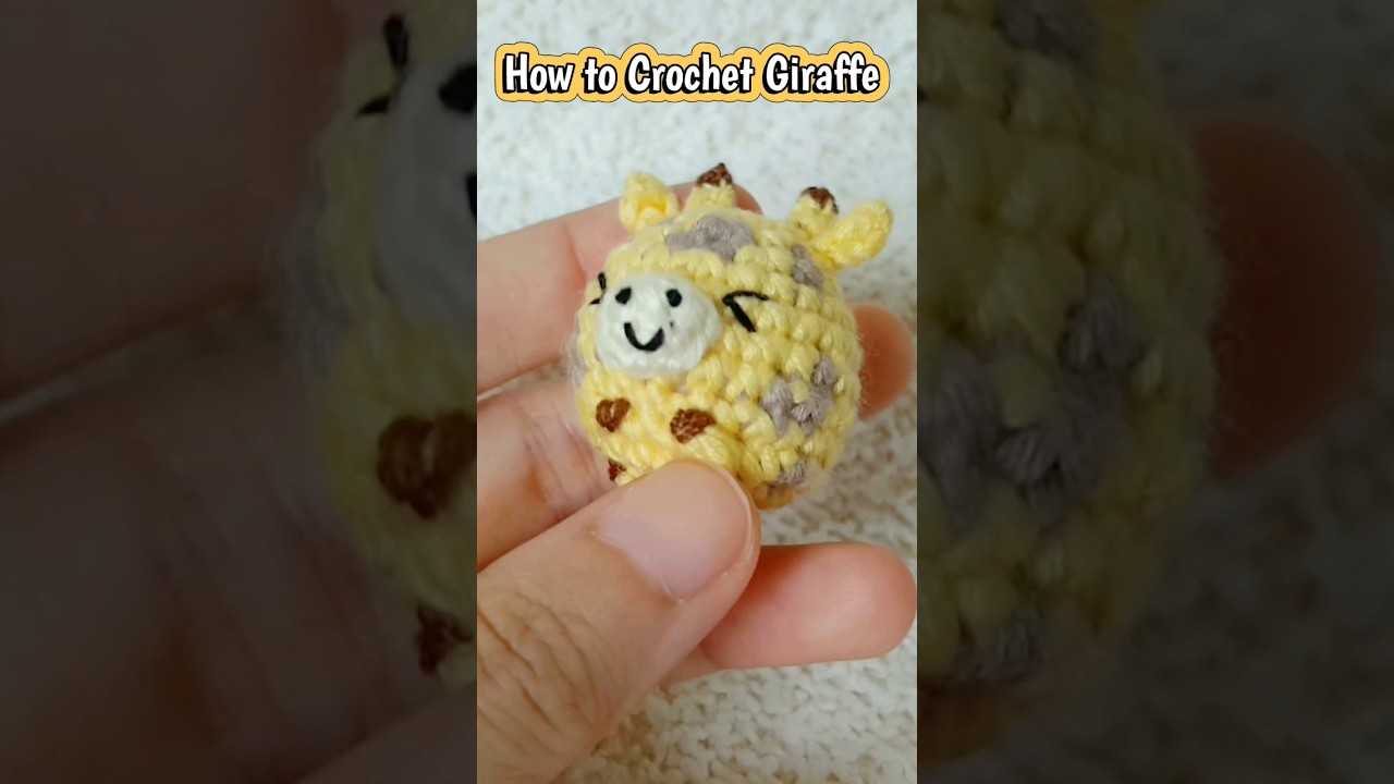 Chibi Giraffe free crochet pattern, see description #crochet #crochettutorial #shorts #giraffe #diy