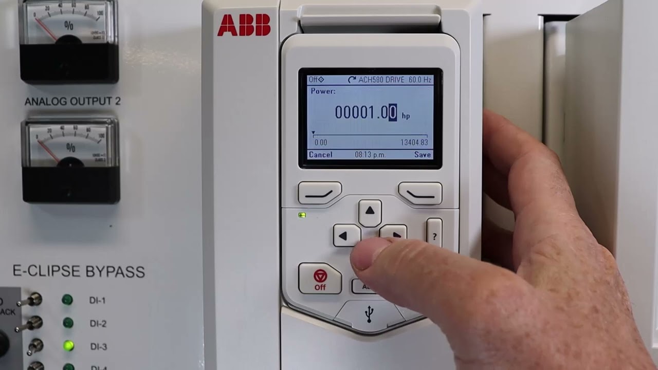 ABB ACH580 Variable Frequency Drive First Start Assistant