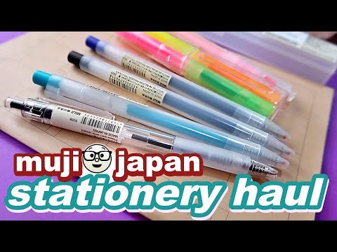 MUJI Japan STATIONERY Haul & Pens Highlighter Swatch for Back to School 2023