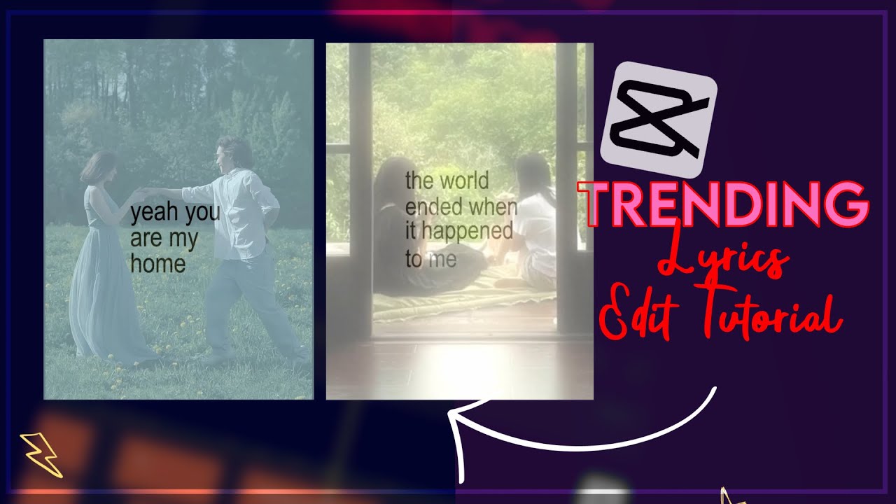 Trending aesthetic lyrics CapCut edit tutorial