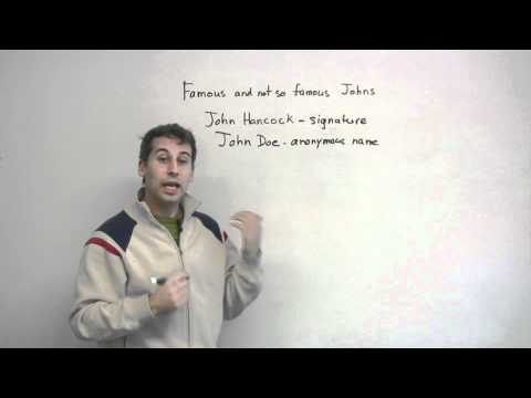 Slang in English - Many meanings of JOHN