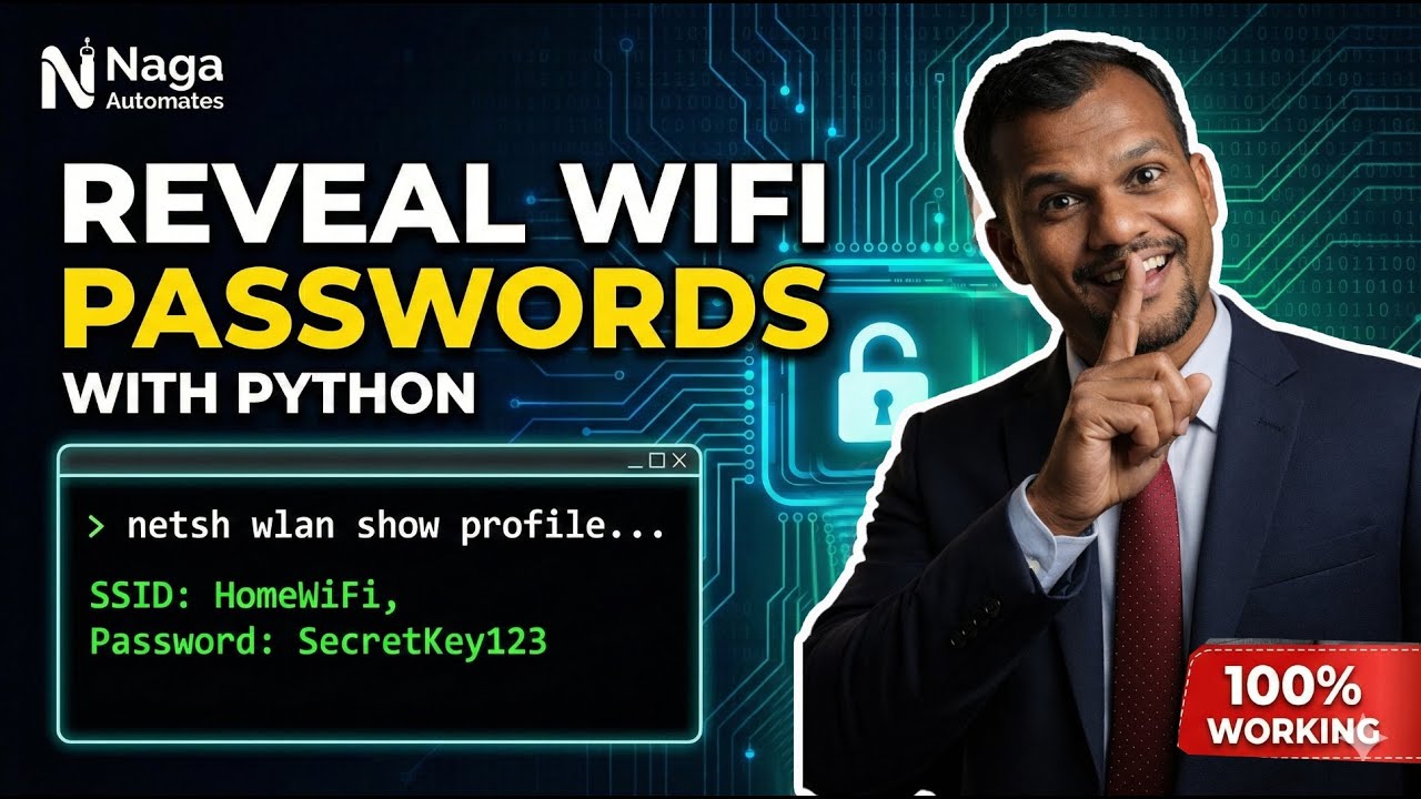 Get Saved WiFi Passwords with Python (5 Lines of Code!)