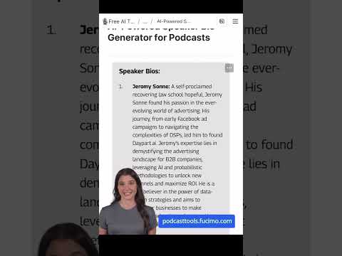 Free AI-Powered Speaker Bio Generator for Podcasts
