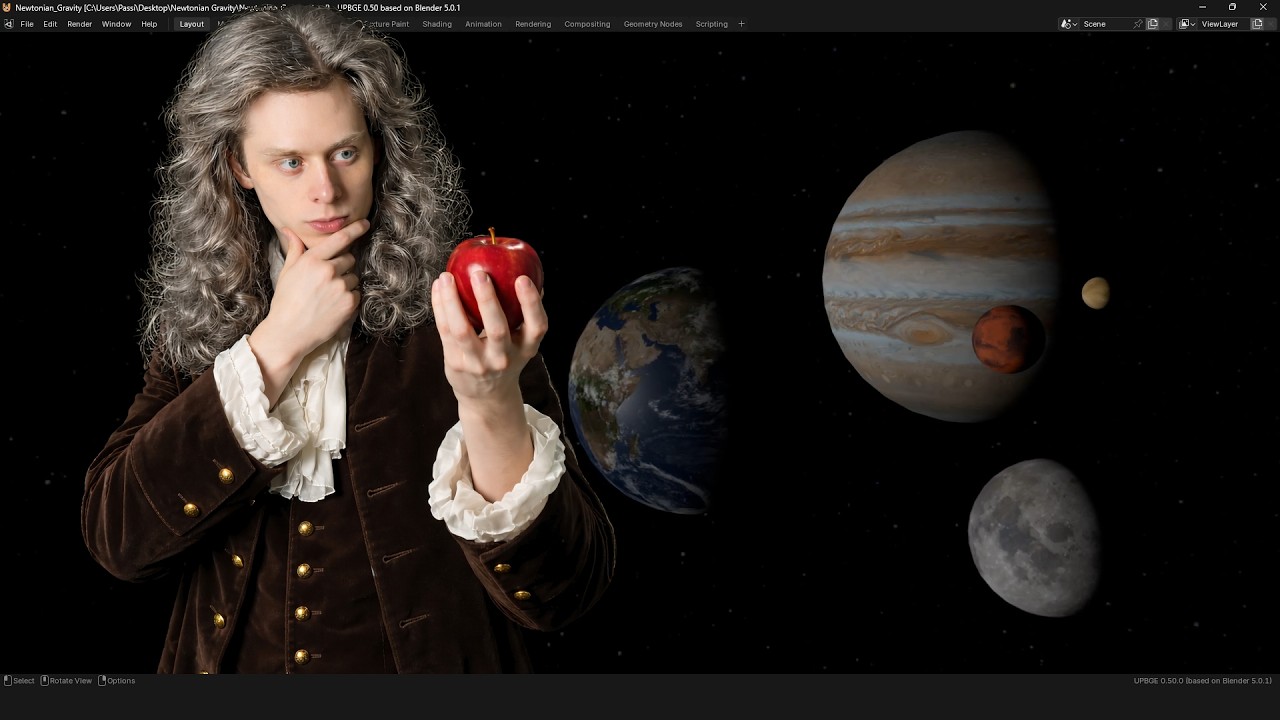 Newtonian Gravity In UPBGE | Python (Tutorial)