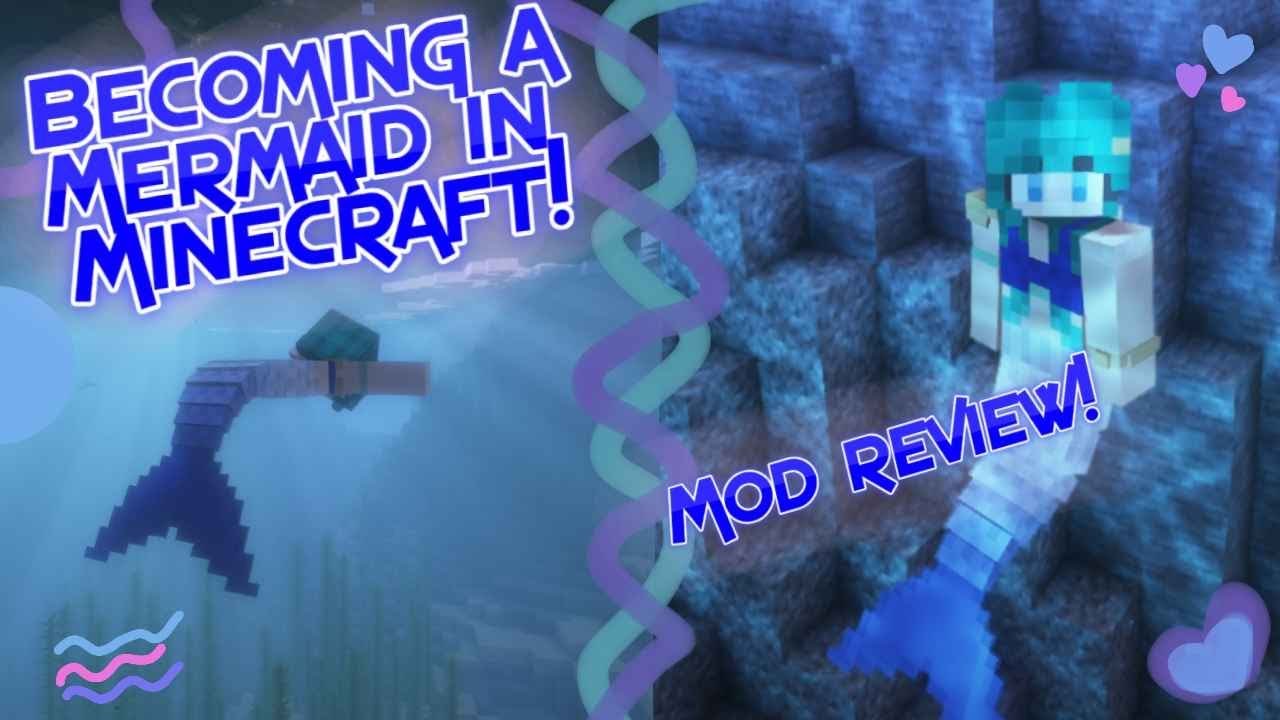 Becoming a Mermaid in Minecraft! Mermod 1.19 Minecraft Mod review!