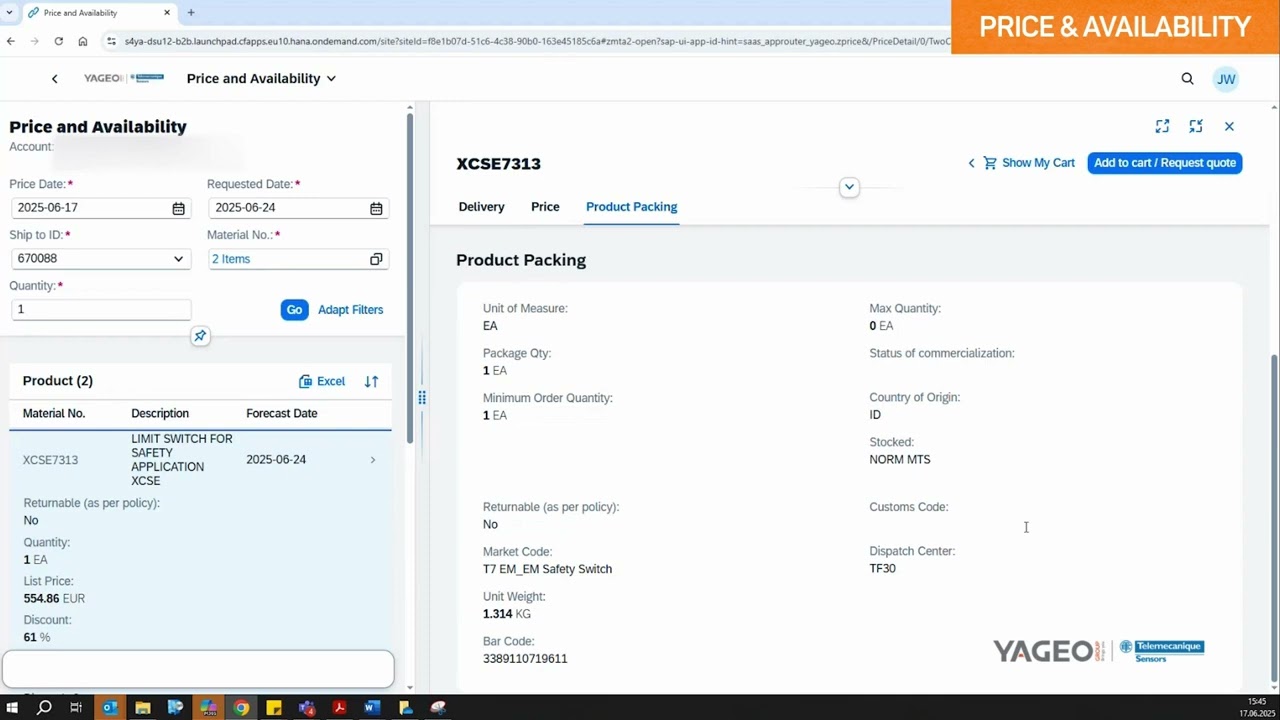 2. myTeSensors  - Discover Price & Availability