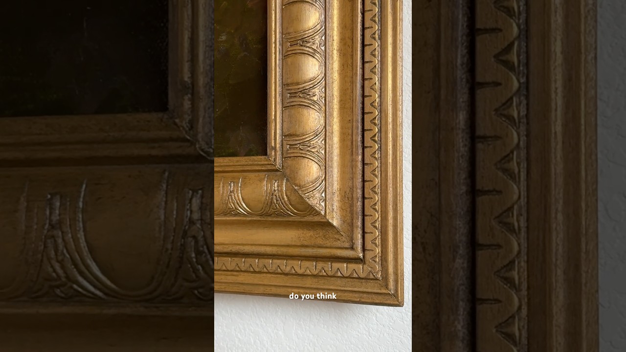 DIY “VINTAGE” GOLD FRAME ✨ #diyhome