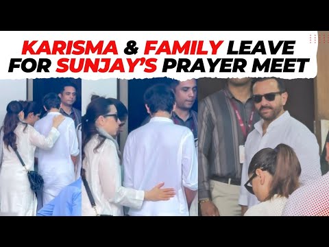 Sunjay Kapur prayer meet LIVE: Karisma Kapoor & family leave to attend the meet in Delhi