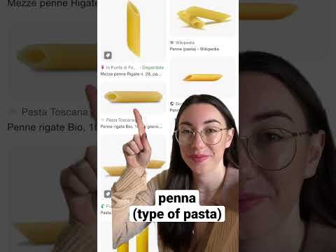 Italian word PENNA - 4 different meanings