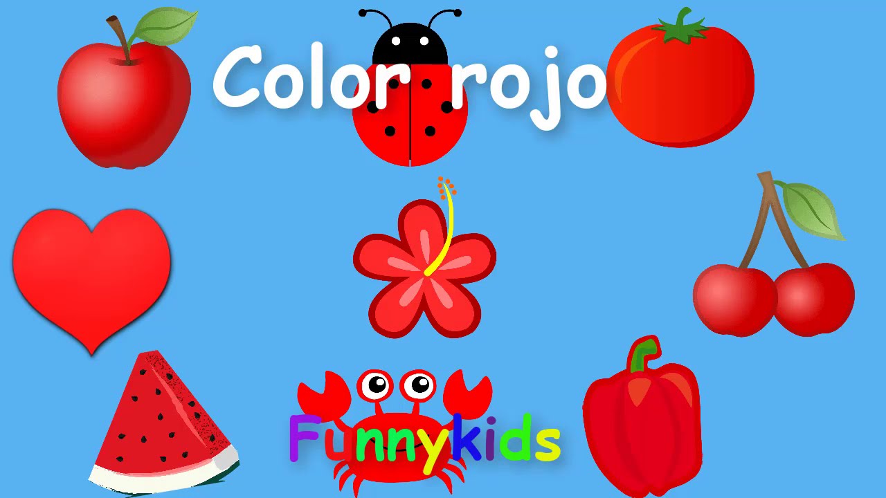 Color rojo para niños