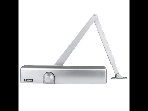 Global Door Controls Slimline Heavy Duty Commercial Door Closer in Aluminum - Sizes 1-6