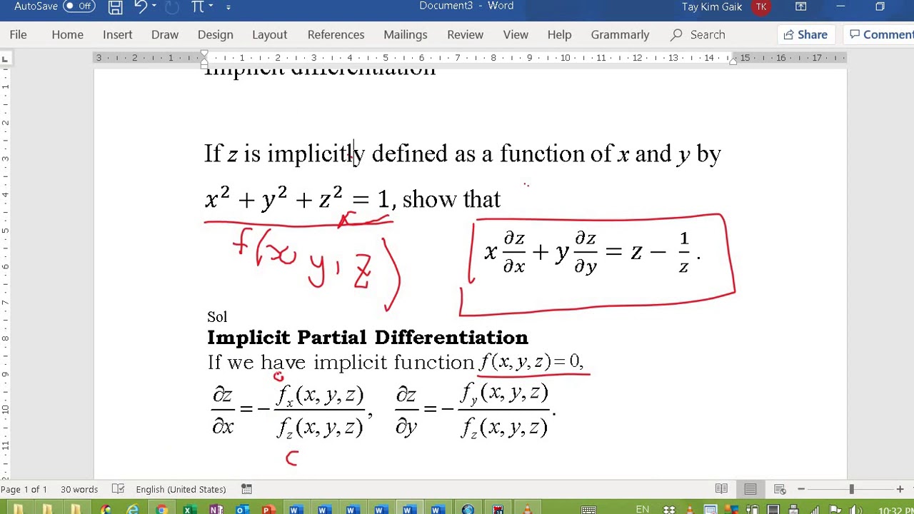 implicit differentiation Using Maple
