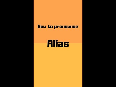 How to pronounce alias? alias pronunciation #shorts #how #howto #alias #pronunciation