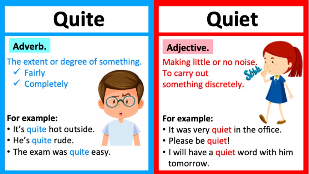 QUITE vs QUIET 🤔 | What's the difference? | Learn with examples