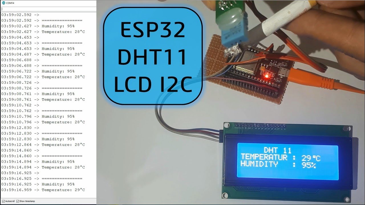 Tutorial DHT11 dan LCD I2C Menggunakan ESP32