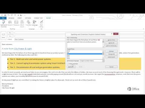 Outlook - Spell Check