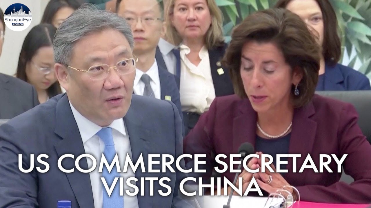 Chinese Commerce Minister Wang Wentao meets US Secretary of Commerce Gina Raimondo in Beijing