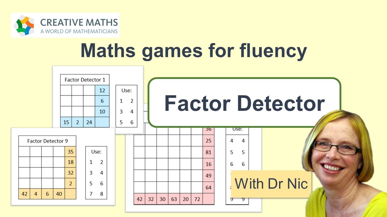 Multiplication Fluency game: Factor Detector #Mathematics #Puzzle