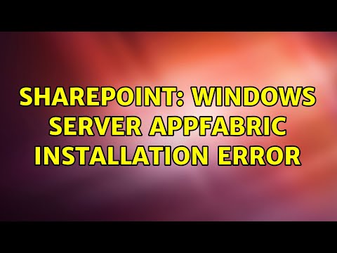 Sharepoint: Windows server AppFabric installation error