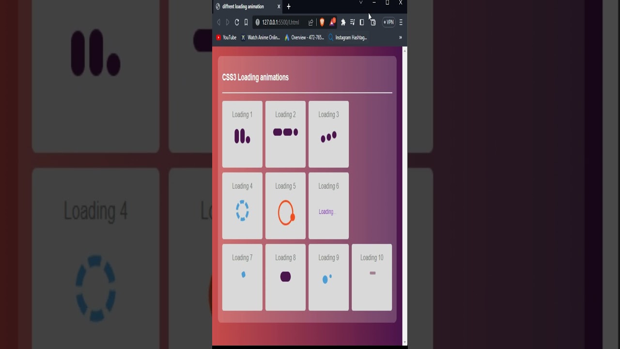 css animation effects:- loading animations 😈😈 #shorts #cssloader  #cssanimation