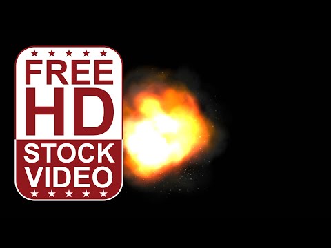 Free Stock Videos – VFX grey smoke with fire and sparkles on black background 2D animation