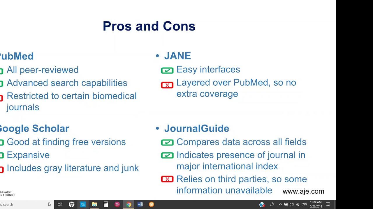 AJE Scholar Webinar: Choosing a Journal