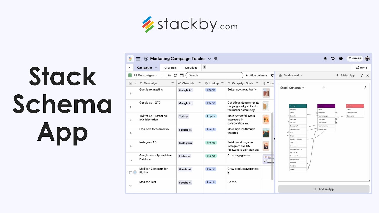 Stackby Apps Tutorial - Stack Schema App