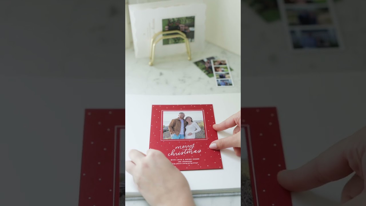 Grey Holiday Card Book