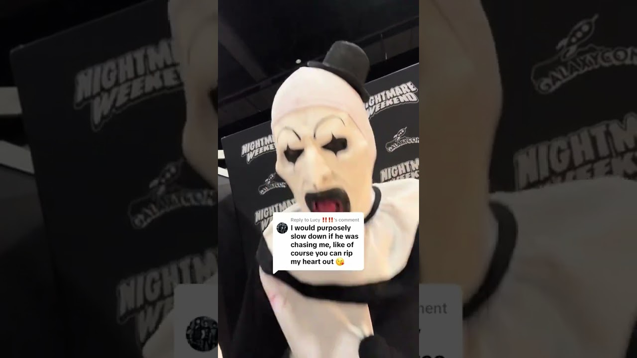 Art the Clown responds to funny fan comment #terrifier