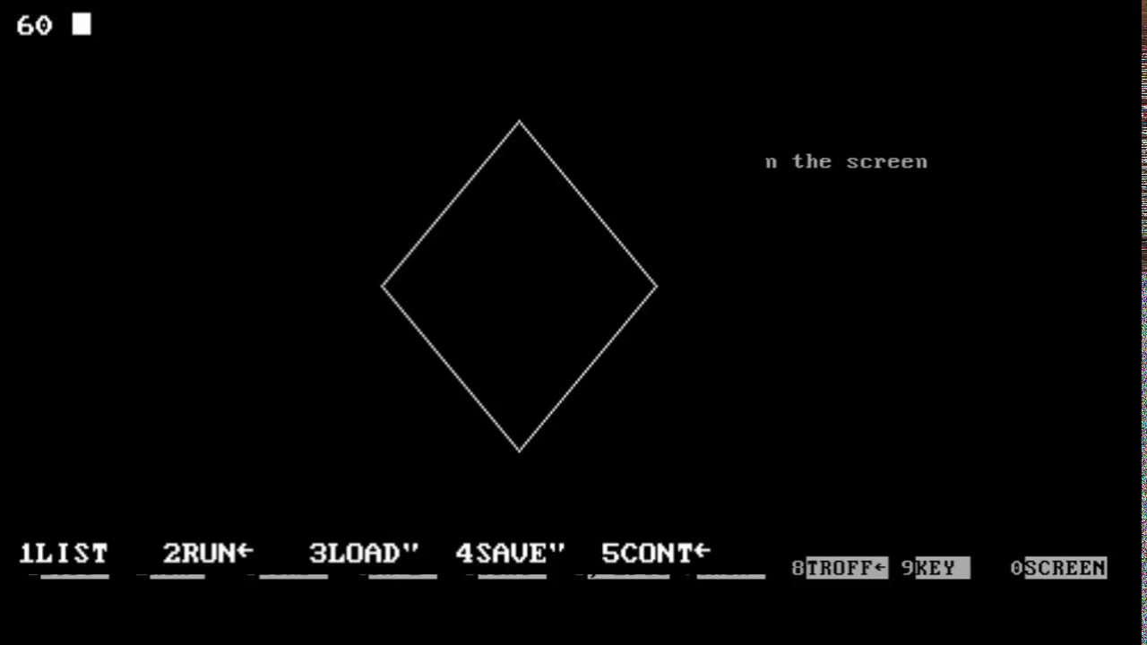 Diagonal Box with Draw Statement in Screen1 | GW BASIC Programming Tutorial