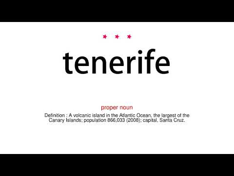 How to pronounce tenerife - Vocab Today