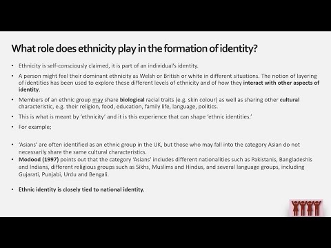 Ethnicity and Identity Sociology LESSON