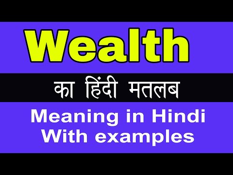 Wealth Meaning in Hindi/ Wealth ka Matlab kya Hota hai