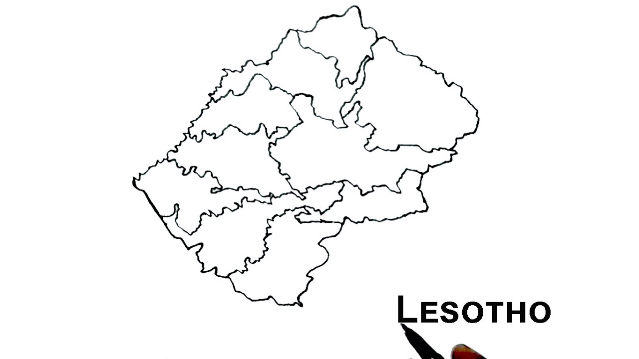 Lesotho Map With Provinces || Lesotho Map