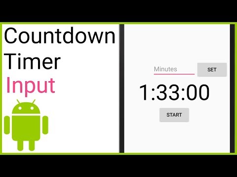Learn Countdown Timer Part 4 ENTER A TIME Android Studio Tutorial - Mind Luster