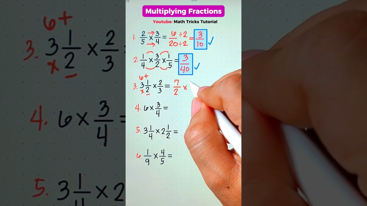Fractions Hacks #MathTricksTutorial #maths #tutorial #mathematics