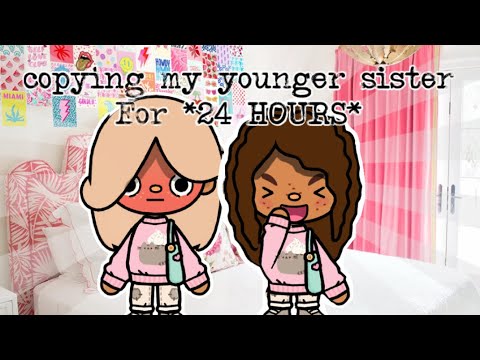 Copying my 12-year-old sister for 24 hours😱 || Toca Boca role-play Vlog