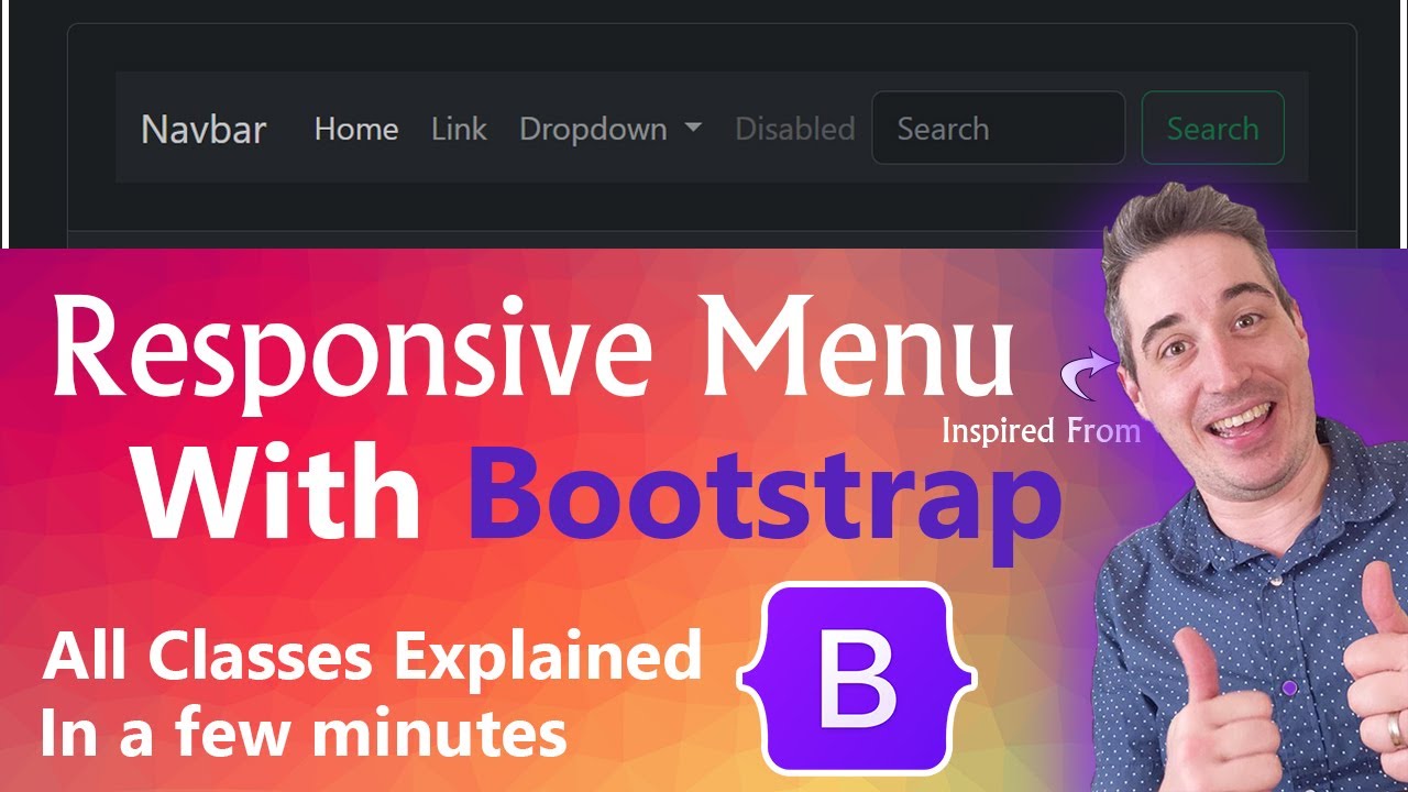 Bootstrap 5 Responsive Mobile Menu in a few moments - HTML CSS Bootstrap
