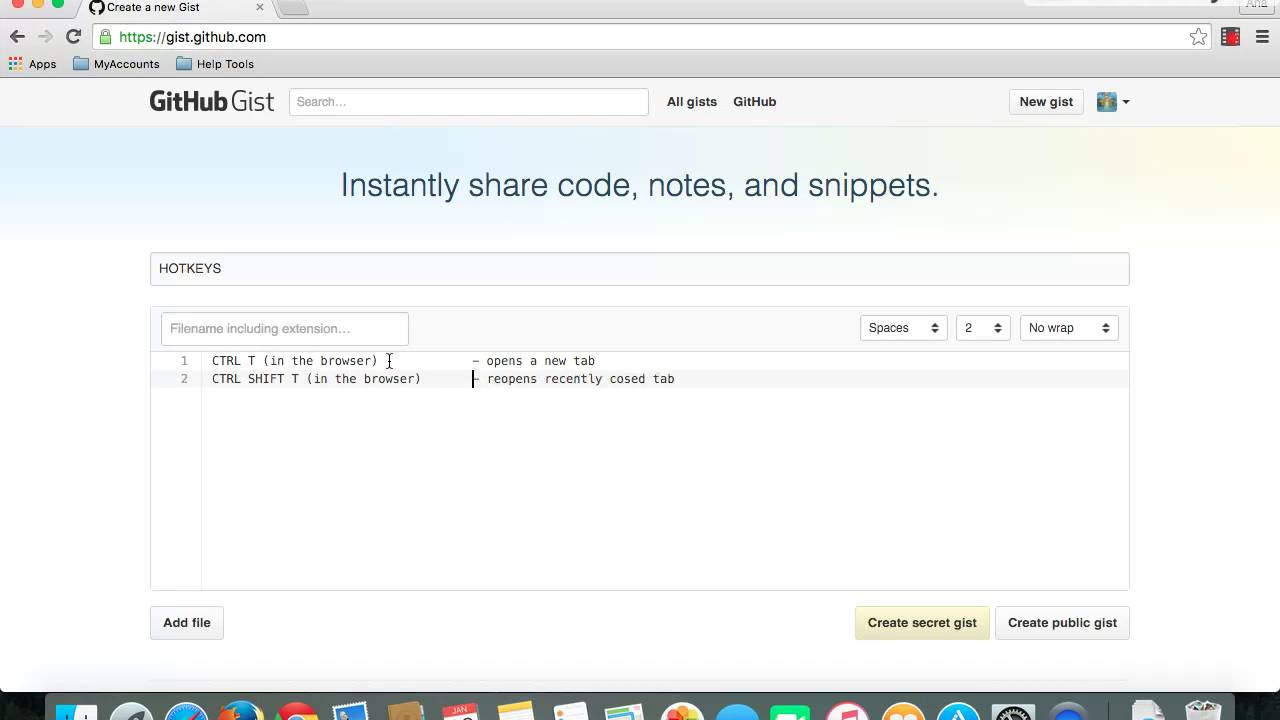 Lesson 007 - Github Gists