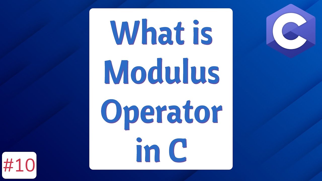 What is Modulus Operator in C | CoderisLive