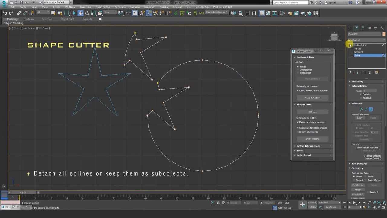 Spline Combiner 3dsMax script
