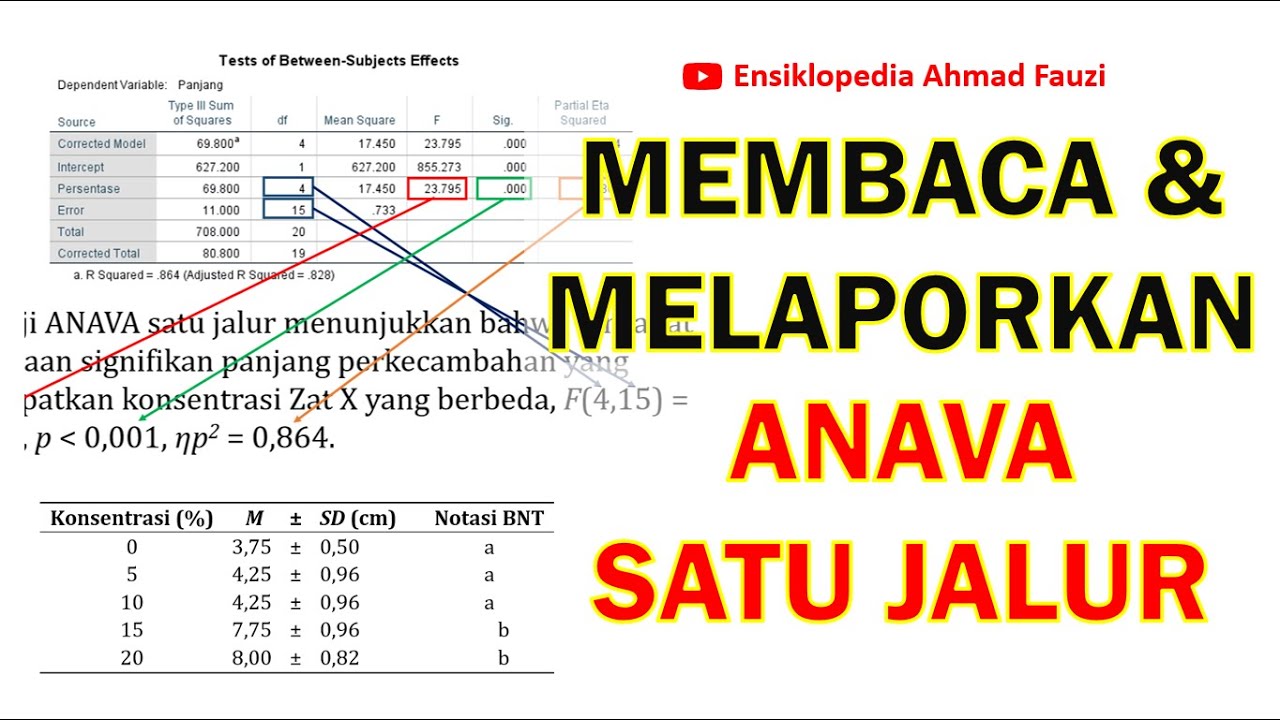 Cara Membaca dan Melaporkan Hasil ANAVA Satu Jalur (Output SPSS & Hitungan Manual)