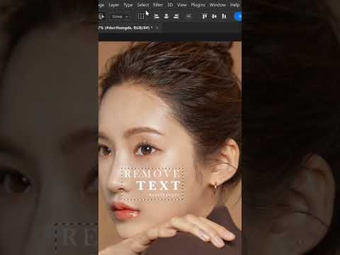 How to remove text on photo at face in Adobe Photoshop | Tutorial menghilangkan teks pada wajah