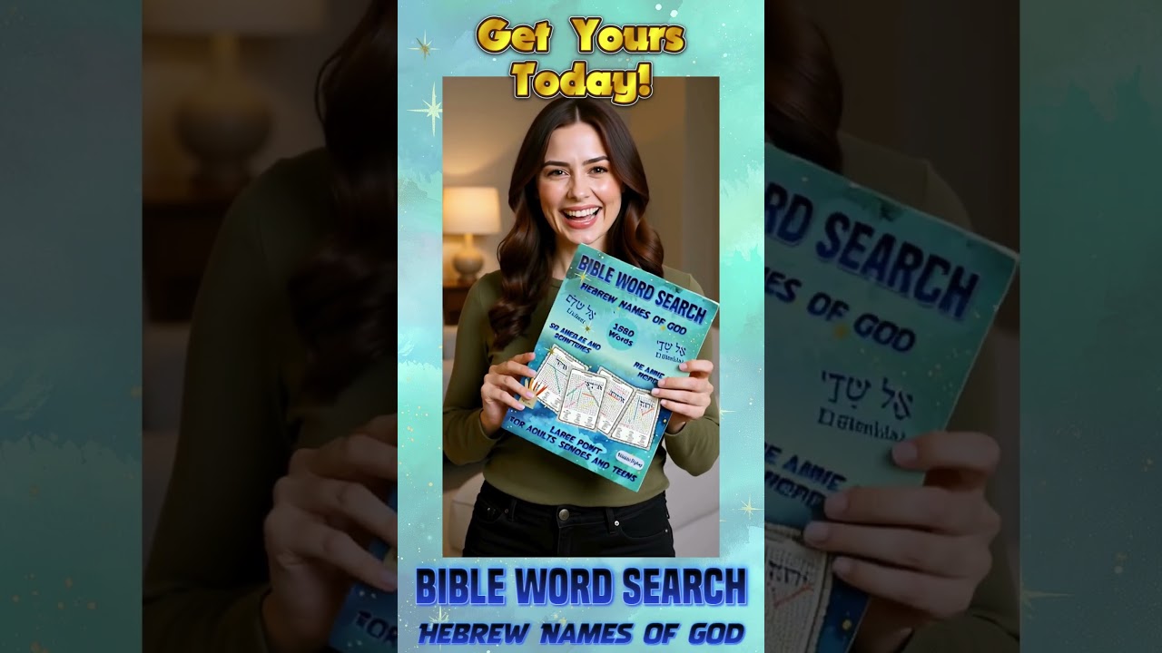 Bible Word Search Hebrew Names of God - Christian Activity Book with 80 Scripture Puzzles