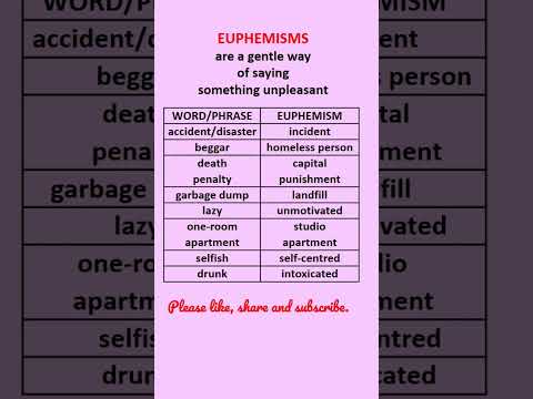 Euphemism #vocabulary #shorts #shortsfeed #ytshorts