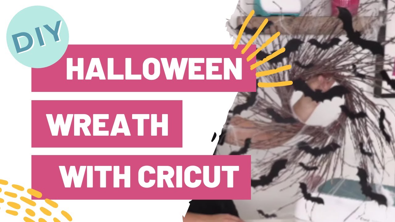 DIY Halloween Wreath With Cricut - Spooky Felt Bats! - Makers Gonna Learn